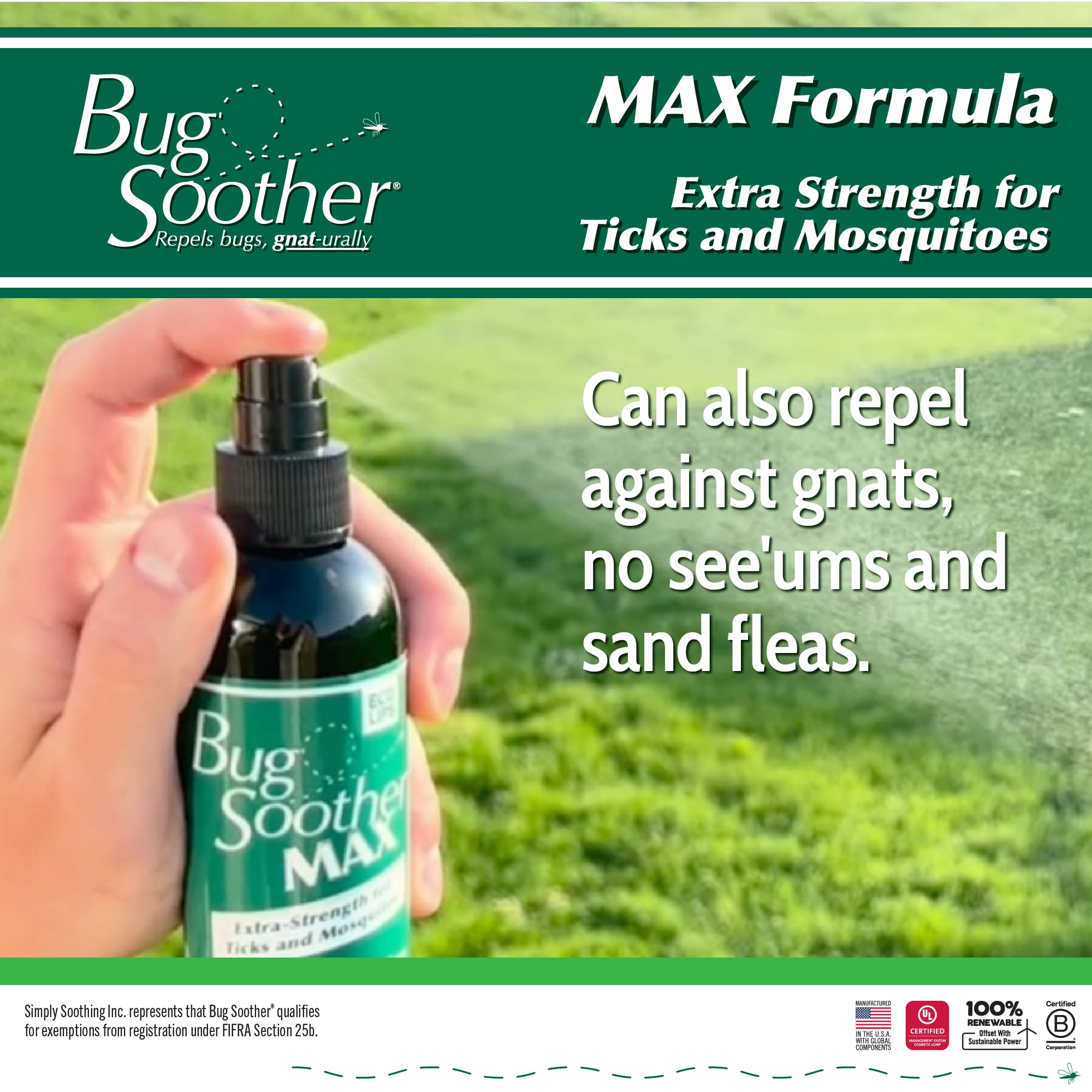 Bug Soother MAX Extra Strength Mosquito & Tick Repellent Pack - Bug ...
